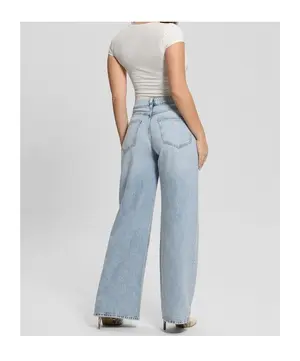 Guess Logo-appliqué Wide-leg Jeans