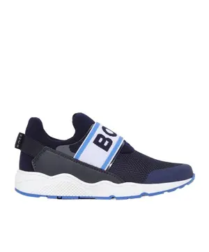 Hugo Boss Logo-tape Sneakers - Blue