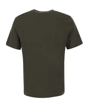 KANGRA Flamed Cotton Crew Neck T-shirt