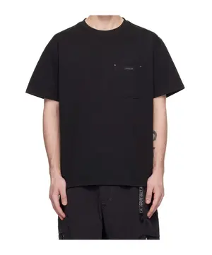AND WANDER Logo Print Short Sleeve Hoodie