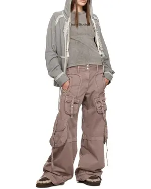 Mou Hand-made Spliced Suede Sheepskin Ankle Boots