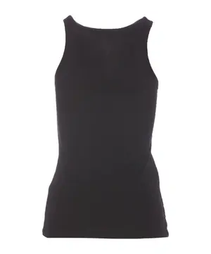 Pinko Logo Detailed Ribbed Tank Top