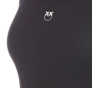 Pinko Logo Detailed Ribbed Tank Top