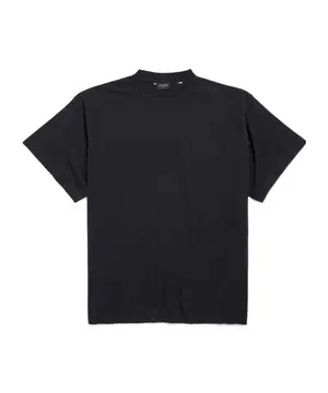 Balenciaga Security Tape Logo Oversized T-shirt - Black/red