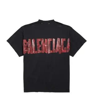 Balenciaga Security Tape Logo Oversized T-shirt
