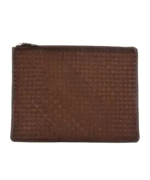 Dragon Diffusion Woven Clutch Bag - Chocolate
