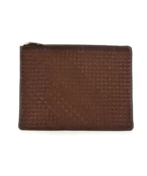 Dragon Diffusion Woven Clutch Bag - Chocolate