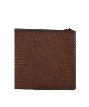 Dragon Diffusion Woven Clutch Bag - Chocolate