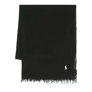 Polo Ralph Lauren Fringed Scarf - Black