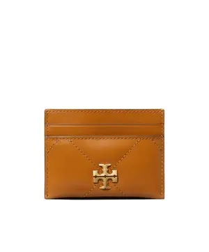 Tory Burch Kira Quilted-logo Cardholder - Classic Chestnut