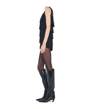 Norma Kamali Sleeveless Fringe Detailed Dress