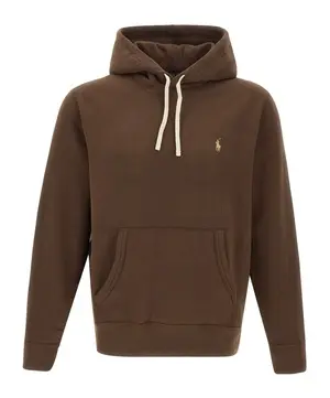 Polo Ralph Lauren Logo-embroidered Hoodie - Brown