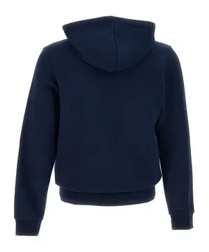 Lacoste Logo Patch Zip-up Drawstring Hoodie