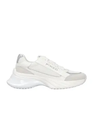 Pinko Ariel 07 Logo Lettering Lace-up Sneakers - White