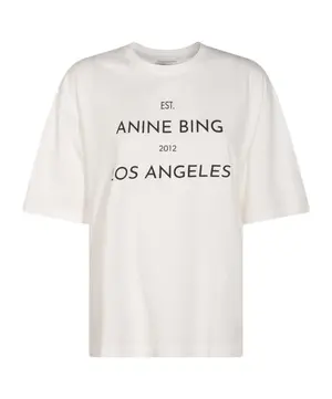 ANINE BING Logo Printed Crewneck T-shirt