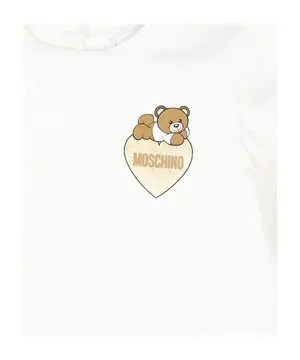 Moschino Long Sleeve T-shirt And Heart Motif Skirt Set