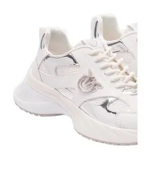 Pinko Logo Patch Round Toe Sneakers