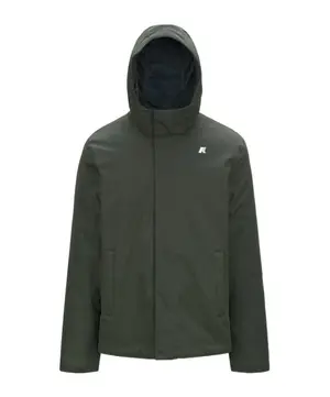 K-WAY Jacko" Hooded Twill Jacket - Green