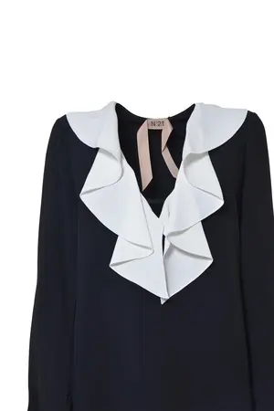 N.21 Long Sleeve Ruffled Dress