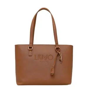 Liu Jo Embossed Padlock Shoulder Bag - Brown