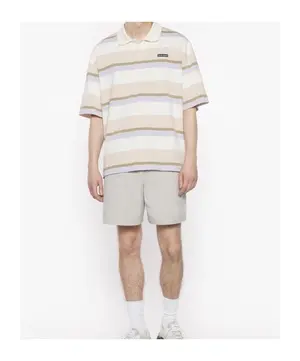 Maison Kitsuné Striped Ss Oversize Polo Shirt