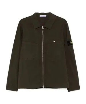 Stone Island Compass-badge Overshirt - Forest Green