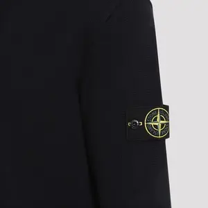 Stone Island V-neck Cardigan With Logo Patch