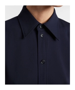 Ralph Lauren Belted Wool Midi Shirt Dress