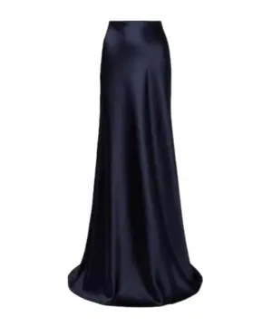 Ralph Lauren Satin Maxi Skirt - Black