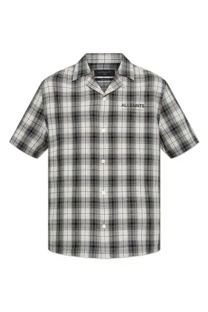 ALLSAINTS Checked Short-sleeved Shirt - Gray