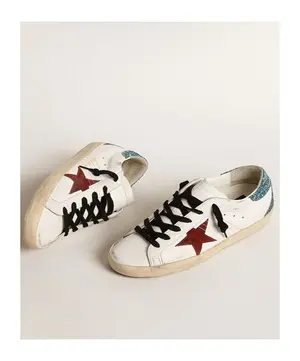 GOLDEN GOOSE Super Star Glittered Sneakers - Nude