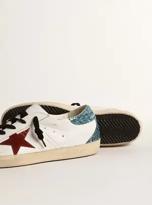 GOLDEN GOOSE Super Star Glittered Sneakers - Nude
