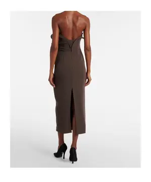 Magda Butrym Draped Wool-blend Cocktail Dress