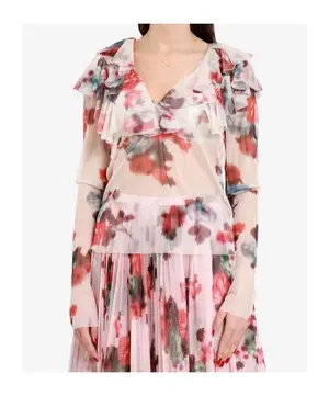 Philosophy Di Lorenzo Serafini Printed Tulle Blouse
