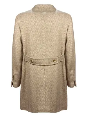 Tagliatore Herringbone Single-breasted Coat