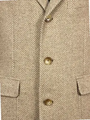 Tagliatore Herringbone Single-breasted Coat