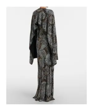 Rabanne Embellished Caped Gown