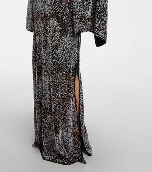Rabanne Embellished Caped Gown
