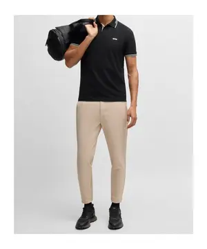 Hugo Boss Stripe Detailed Slim-fit Polo Shirt