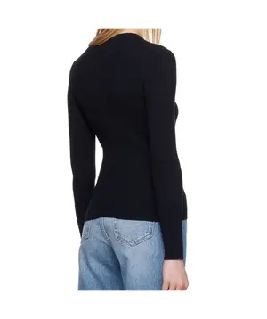 Maison Kitsuné Fine Ribbed Crewneck Sweater With Fox Patch