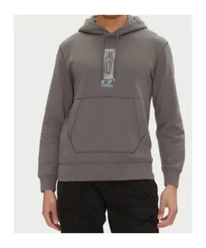 C.P. COMPANY Cotton Fleece Hoodie With Graphic Detail