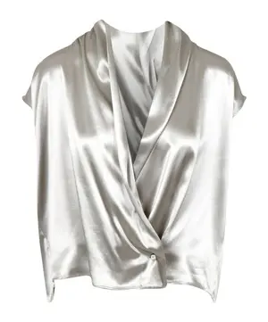 Alberta Ferretti Pleated Shirt - Gray