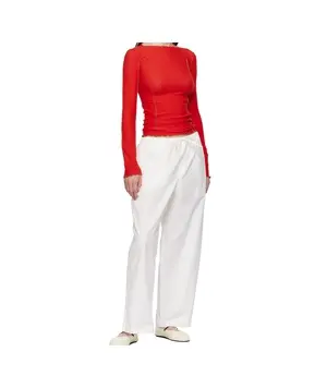 BASERANGE Drawstring Straight Trousers