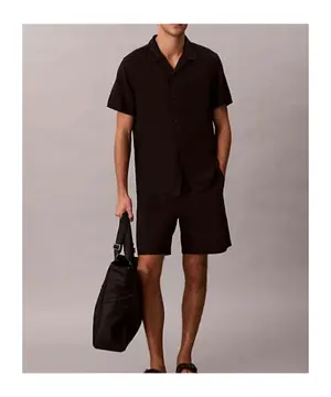 Calvin Klein Camp Collar Linen Shirt