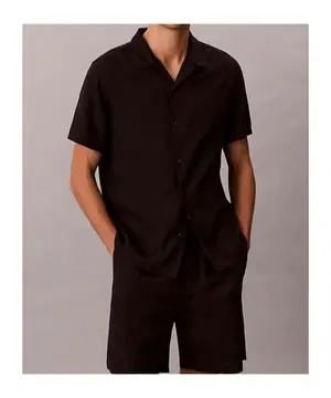 Calvin Klein Camp Collar Linen Shirt