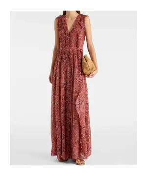 Ulla Johnson Aida Ruffled Silk-blend Chiffon Maxi Dress