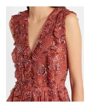 Ulla Johnson Aida Ruffled Silk-blend Chiffon Maxi Dress