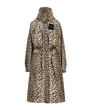 GANNI Leopard Parka Coat - Multicolor