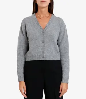 SEMICOUTURE Beaded V-neck Cardigan