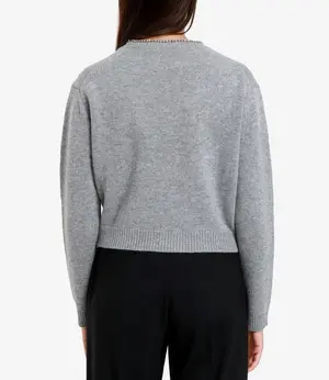 SEMICOUTURE Beaded V-neck Cardigan